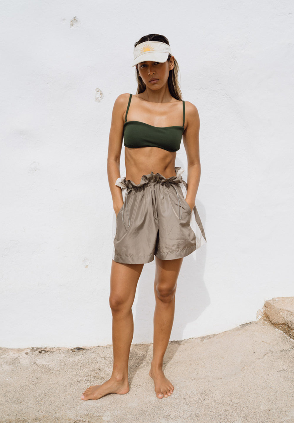 SHIVAru Bikini Top - forest green – Rethinkit Studios DK